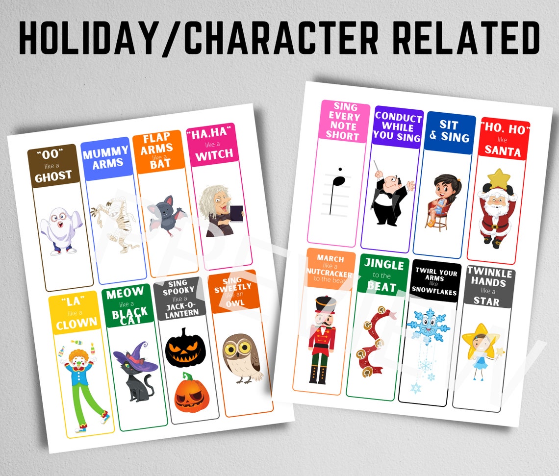 Ways to Sing Singing Style Cards (primary Singing Time | Primary Music ...