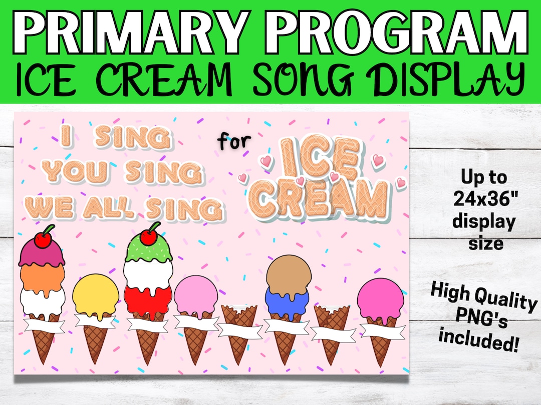 Primary Program ICECREAM Poster Display (BULLETIN BOARD, Primary Music ...