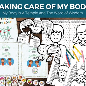 Healthy / Unhealthy Word of Wisdom Matching Game Printable (preschool ...