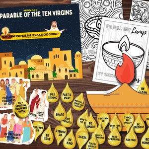 Jesus Parables Mega Bundle: 20 Parables Kids Bible Printable Bundles W ...