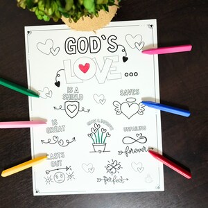 God's Love Coloring Spinner Wheel Craft & Coloring Pg - Kids Bible ...
