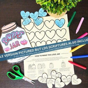 Love Jar Craft, Scripture Lessons on Love, Come Follow Me Primary ...