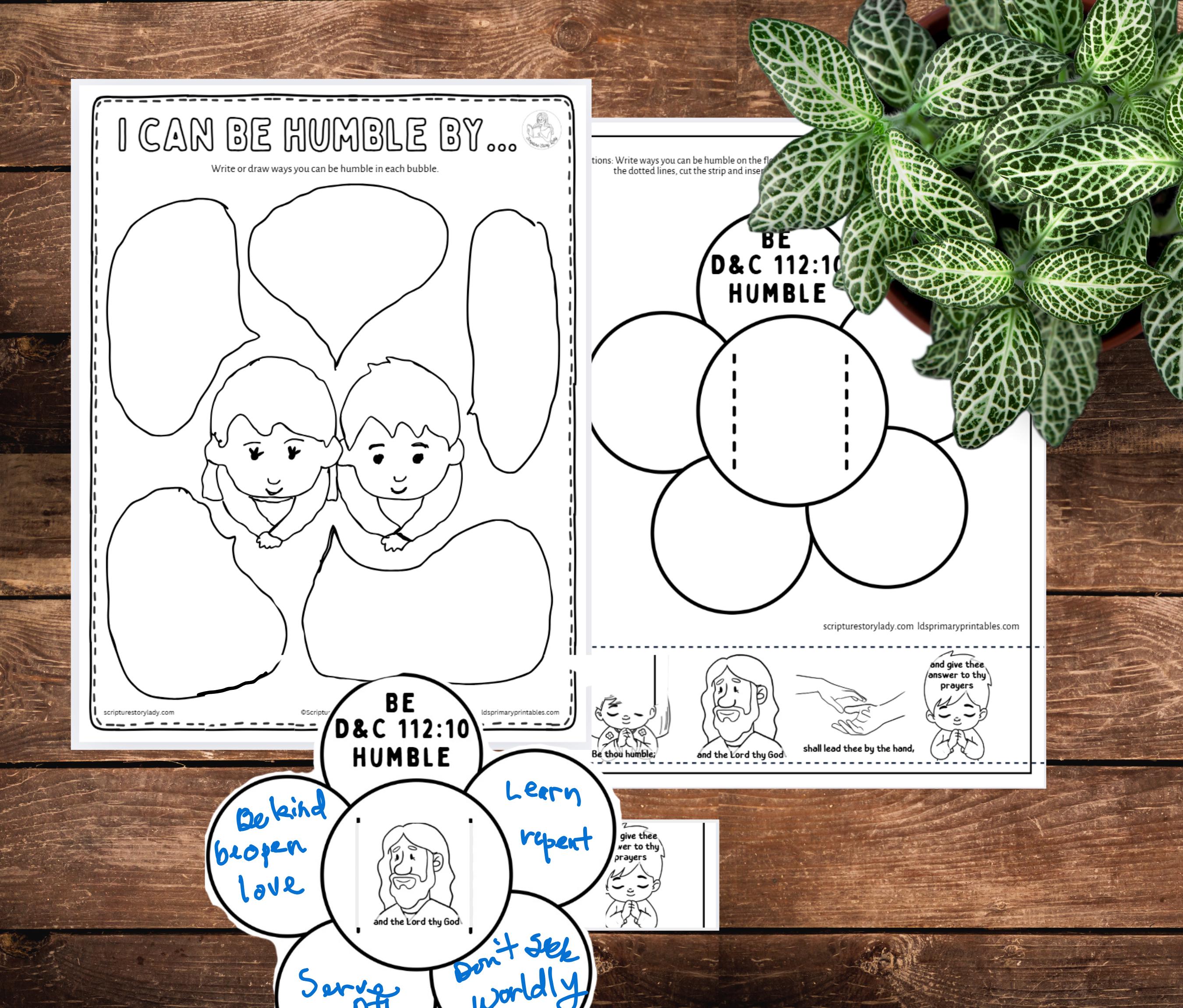 LDS Humility Spinner Wheel Craft, Come Follow Me Humility Humble Lesson ...