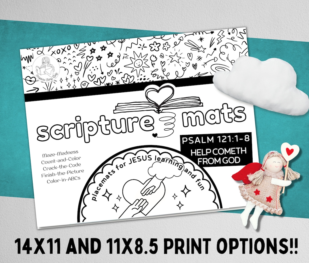 Psalm 121: 1-8; 8 Scripture Activity Place Mats | God Watches Over Us ...