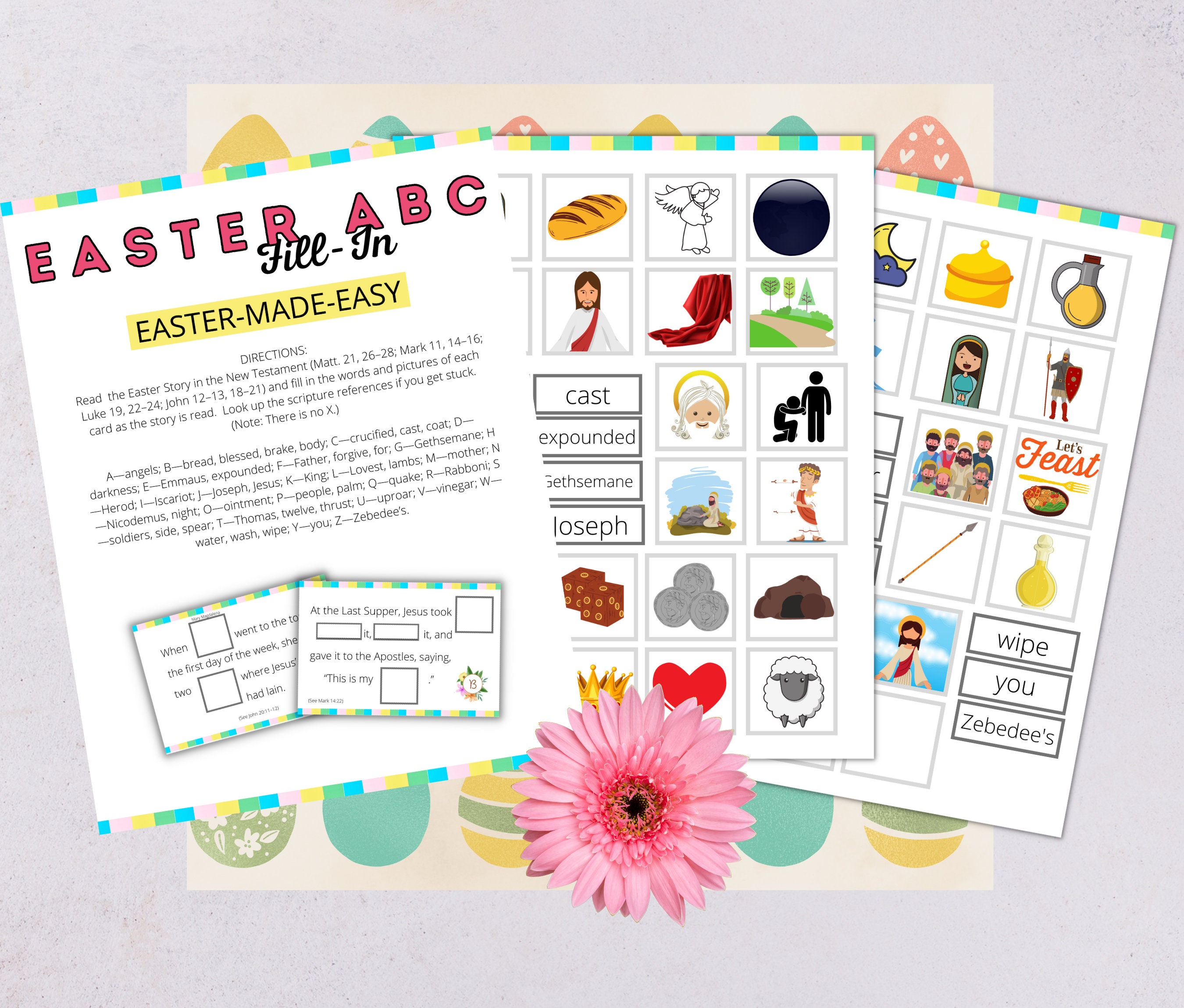 Easter Story Made Easy: Alphabet Fill-in | Jesus Atonement ...