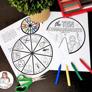 Ten Commandments Tablets Moses Exodus Memory Game Printable, Bible ...