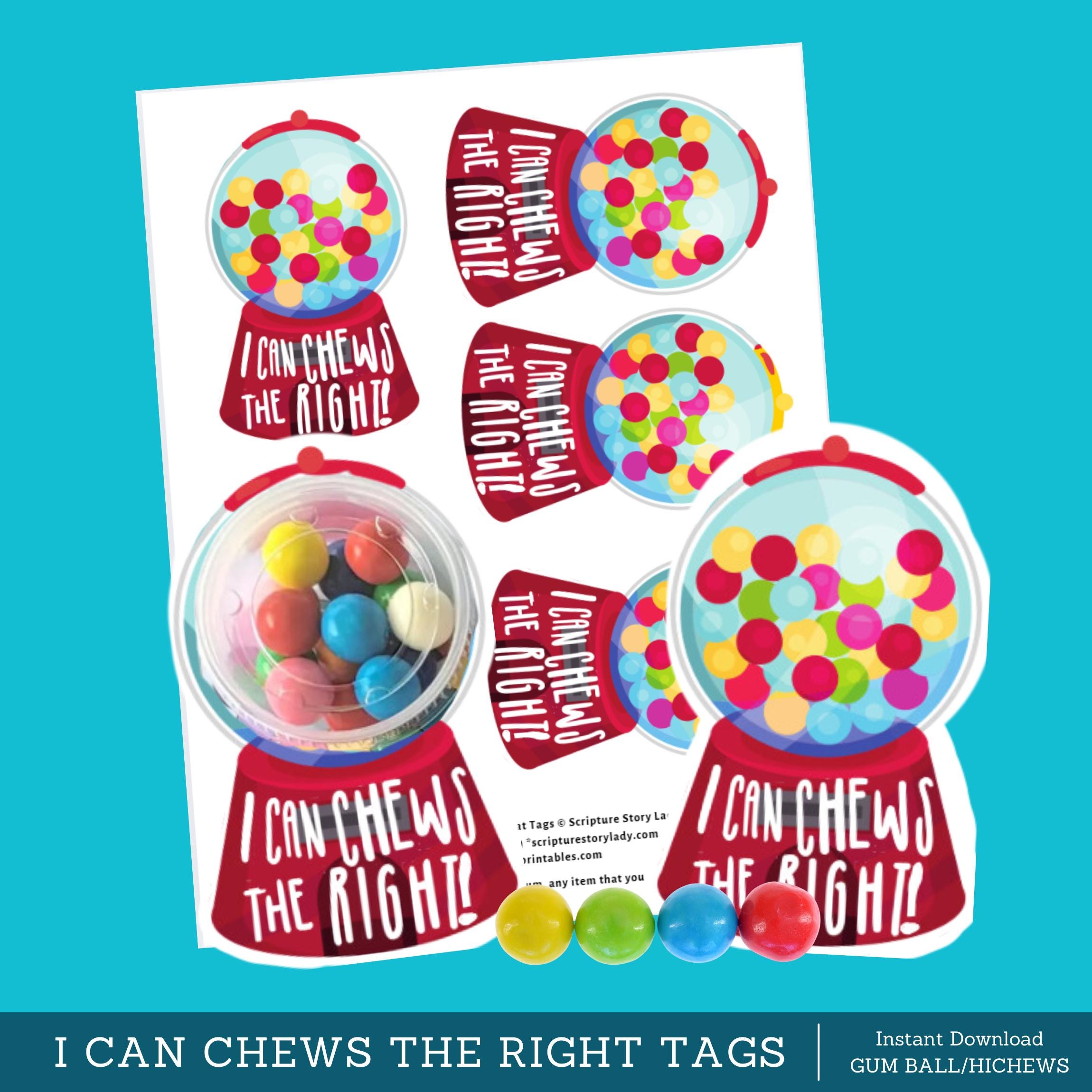 I Can Chews (choose) the Right Handout Tags, 3 Versions, LDS Come ...