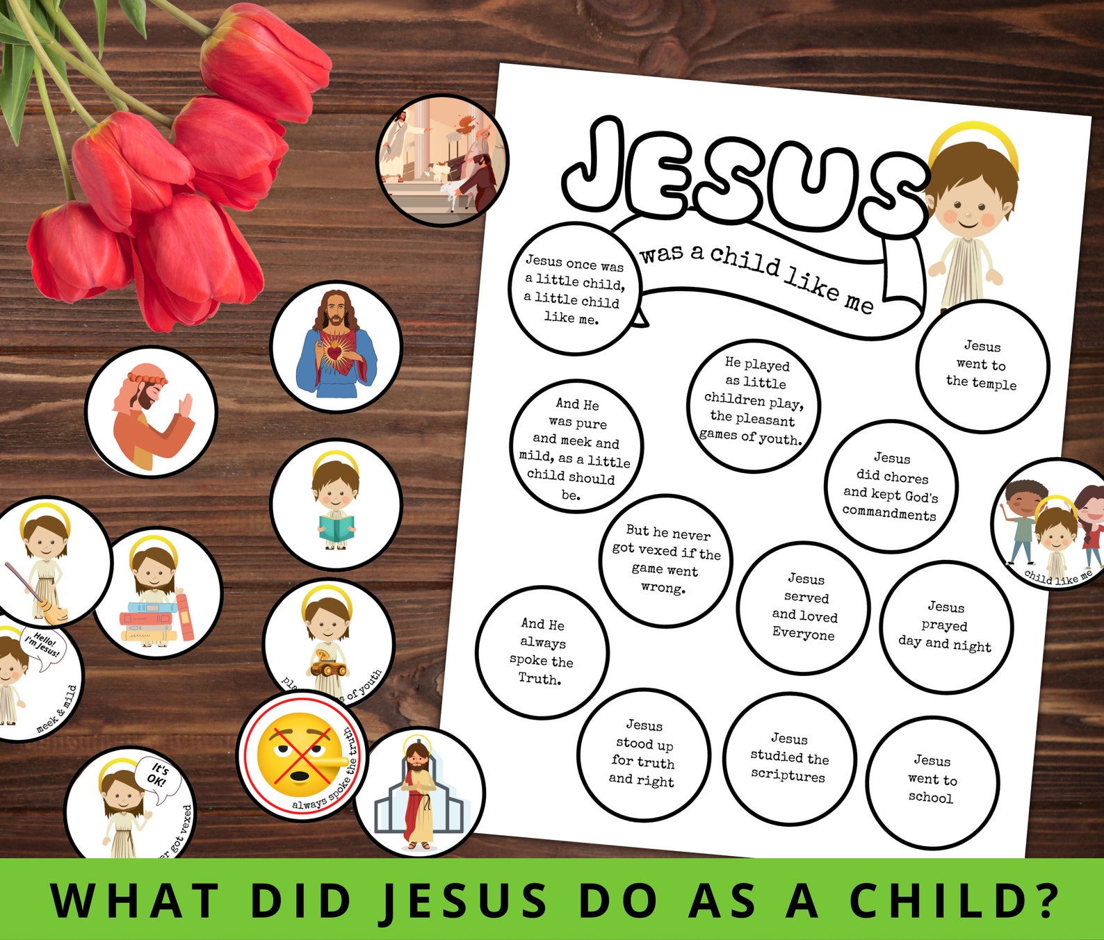 When Jesus Was a Child Game (jesus Once Was a Little Child | Kids Bible ...