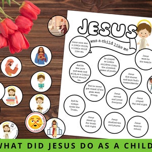 When Jesus Was a Child Game (jesus Once Was a Little Child | Kids Bible ...