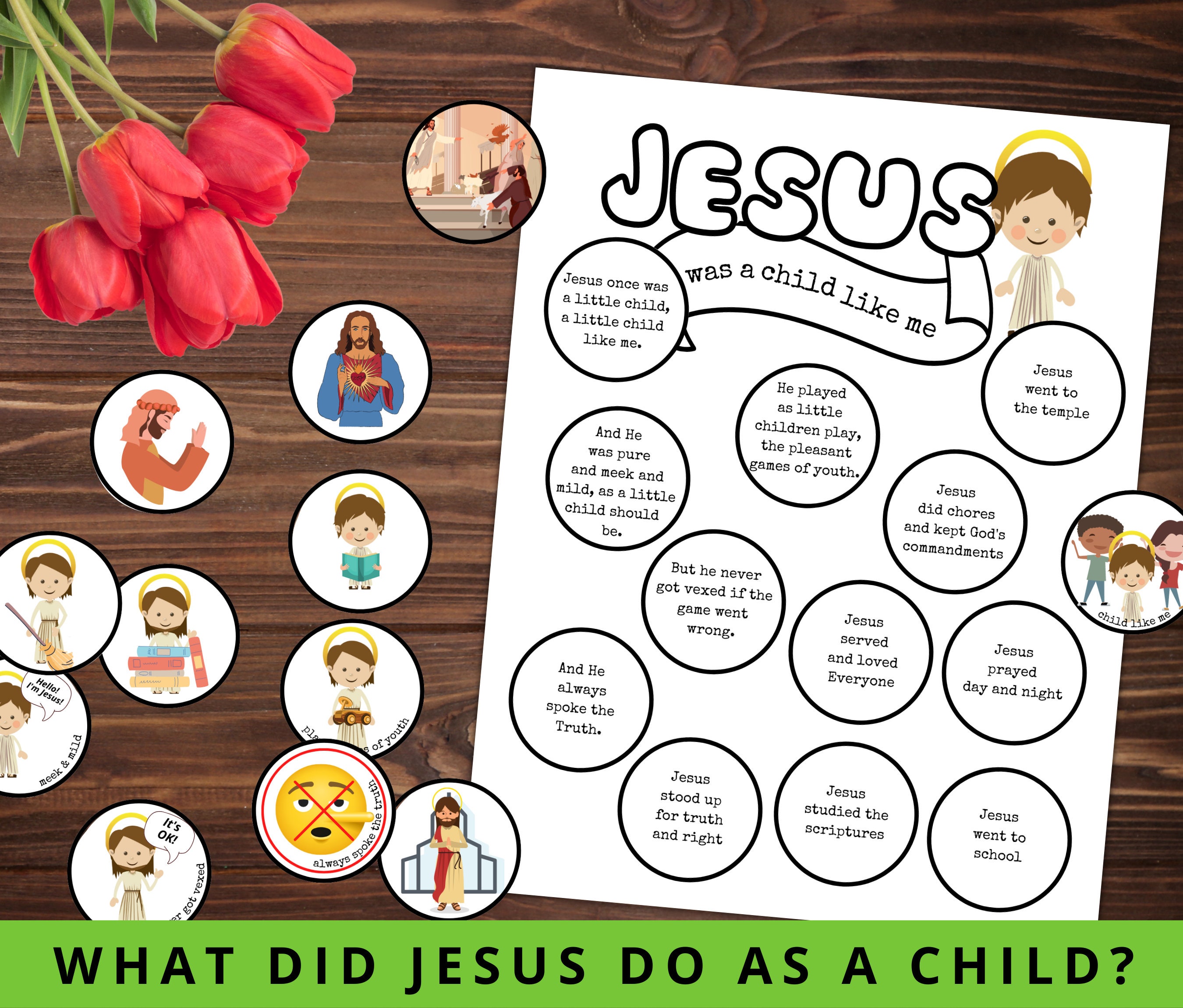 When Jesus Was a Child Game jesus Once Was a Little Child - Etsy