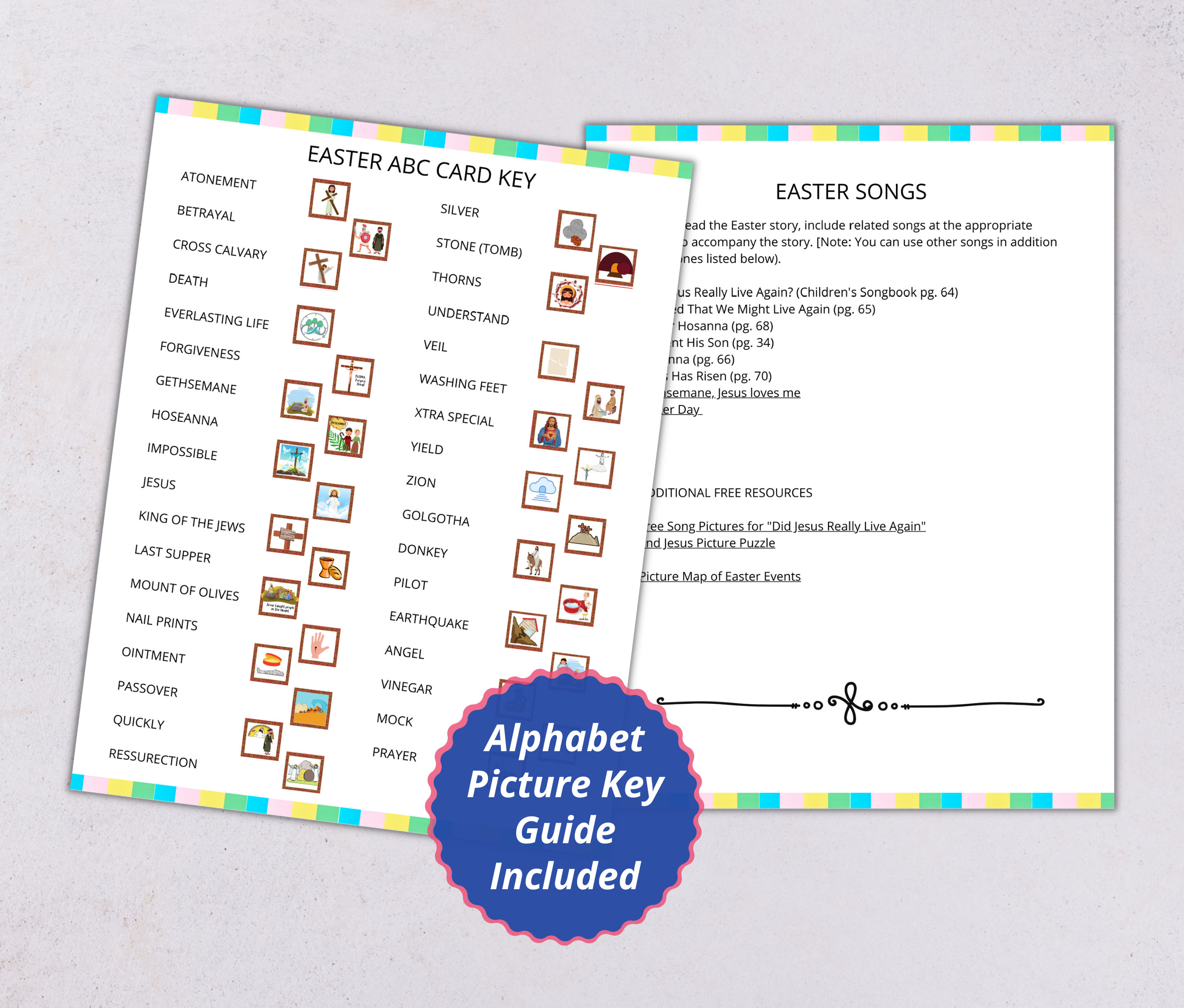 Easter Story Alphabet Game | Jesus Resurrection Matching and Puzzle ...