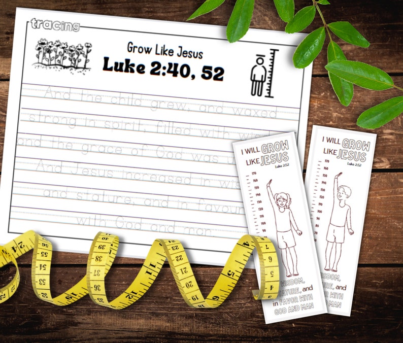 Luke 2: 52 Jesus Grew in Wisdom Bible Bundle Folder Game Match, Growing ...