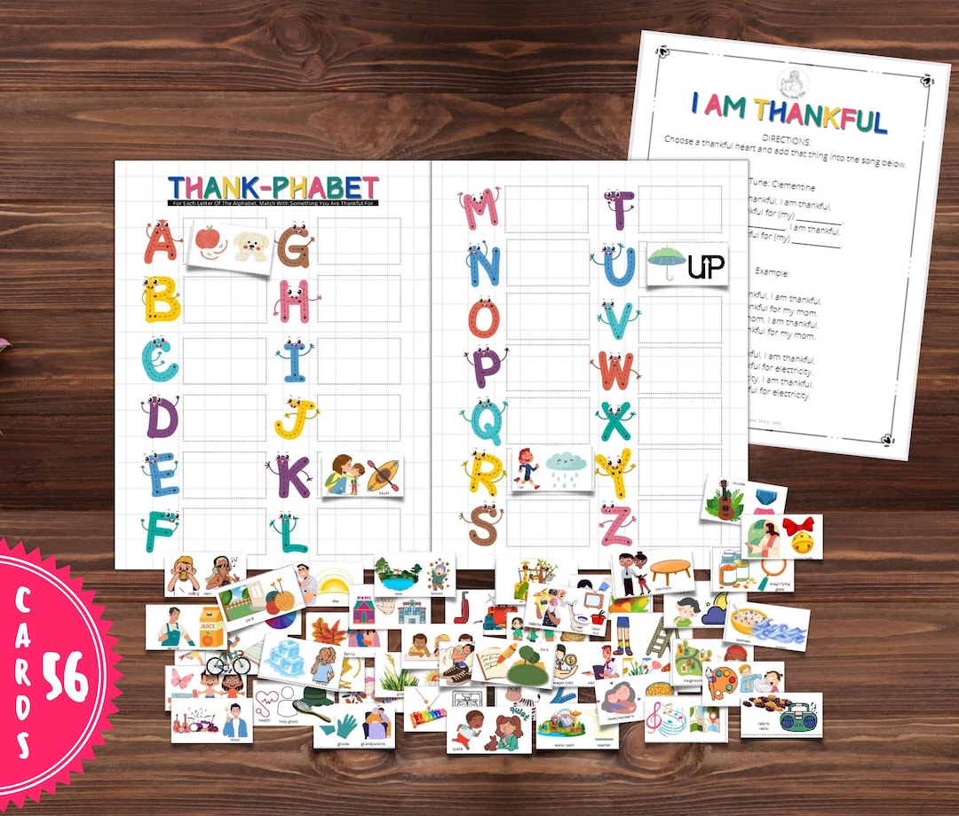 Abc's of Gratitude & Thanksgiving, Thank-phabet Game, Grateful for ...