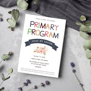 Editable Primary Program Presentation and Primary Practice Invitations ...
