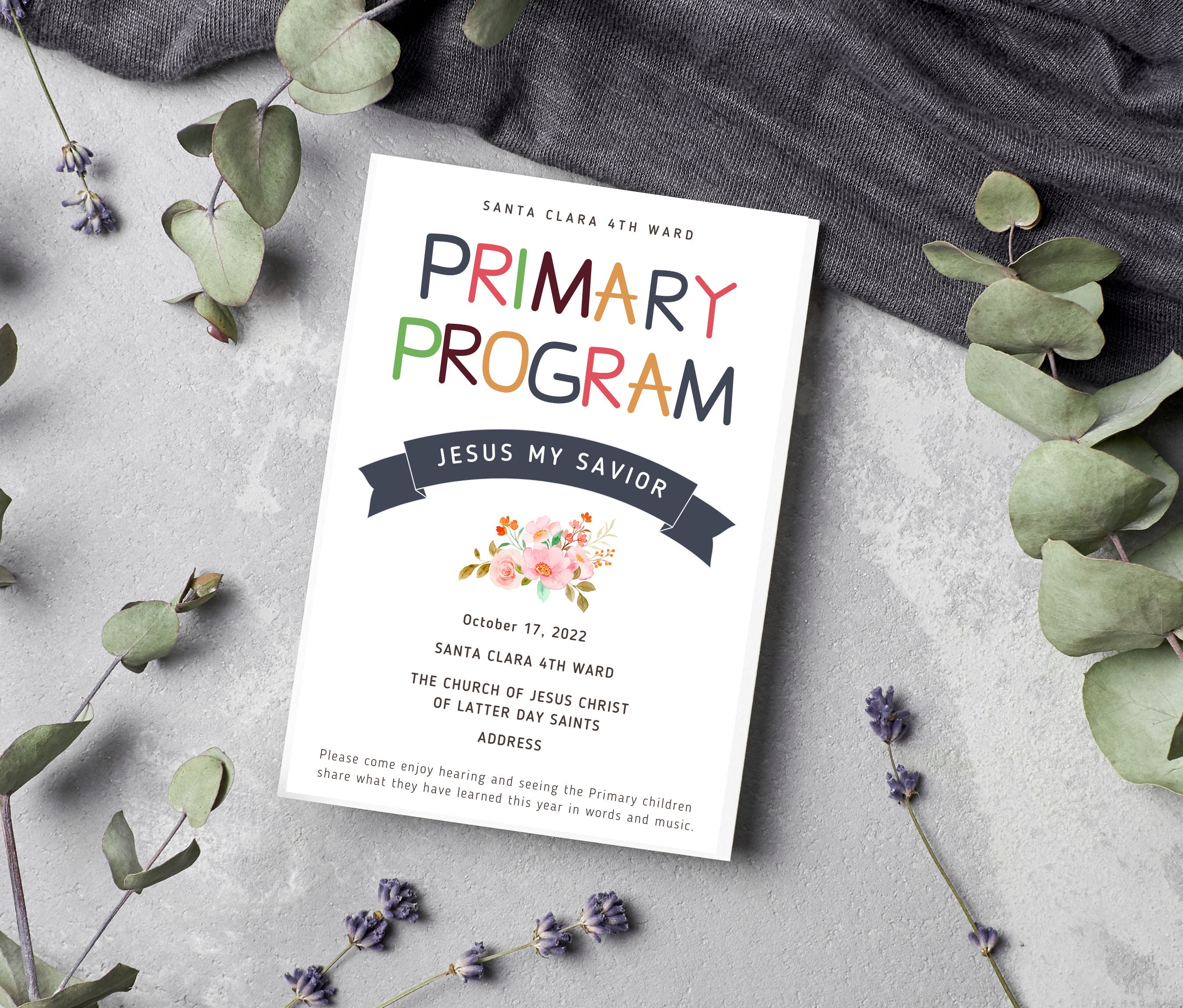 Editable Primary Program Presentation and Primary Practice Invitations ...