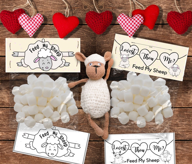Gift Bag Topper Feed My Sheep John 21:17 Treat Snack Bag Label Sandwich ...