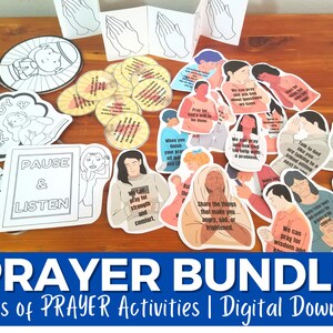 PRAYER Bundle: Praying People. Prayer Hands Circles, Coloring, Steps ...