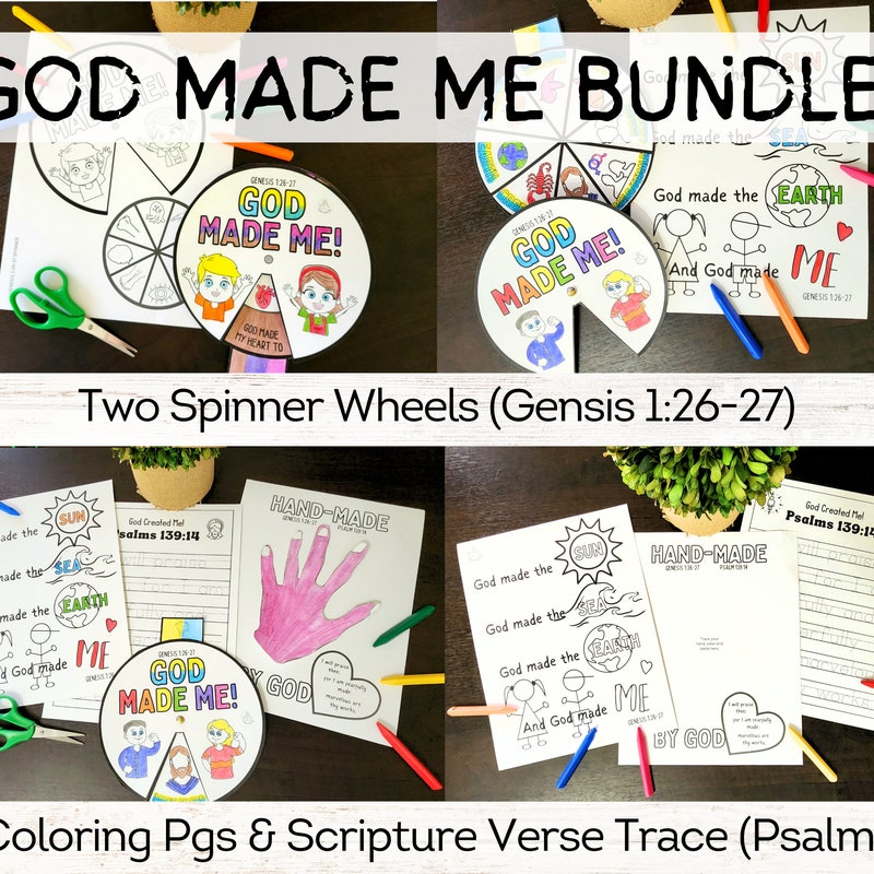 God Made Me Coloring - Etsy