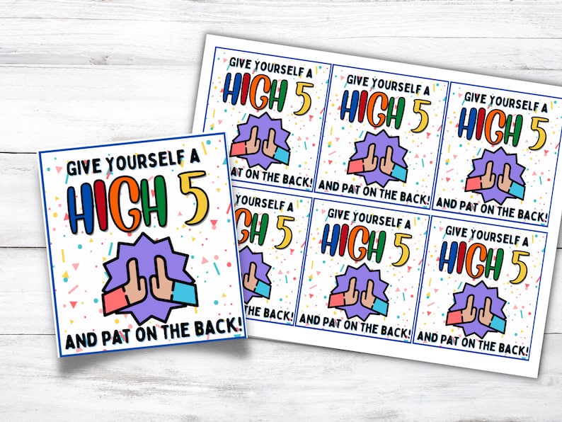 High Five Gift Tag Elementary Gift Teacher Class Gift - Etsy