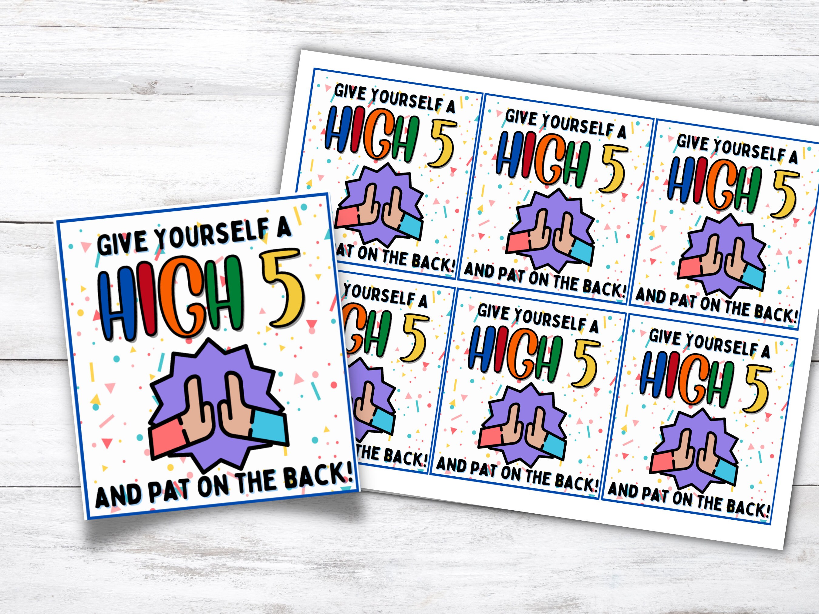 High Five Gift Tag Elementary Gift Teacher Class Gift - Etsy