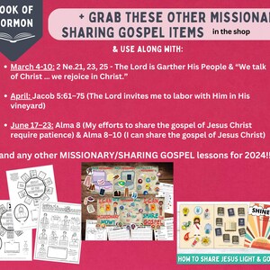 Come Follow Me 2024 Book of Mormon APRIL Bundle, Jacob 1-7, Enos ...