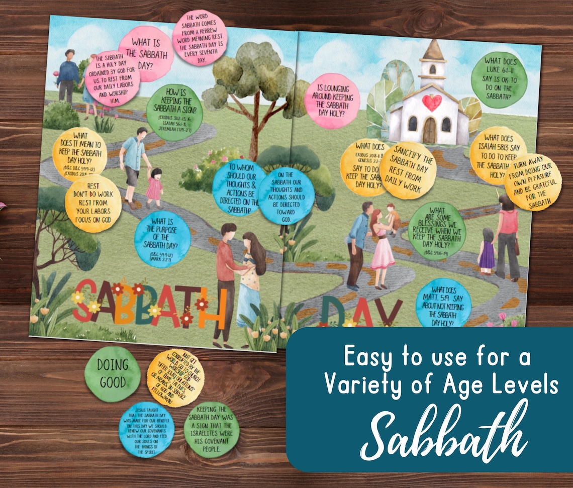 Keep Sabbath Day Holy, Honor the Sabbath, Printable Activity Bundle ...
