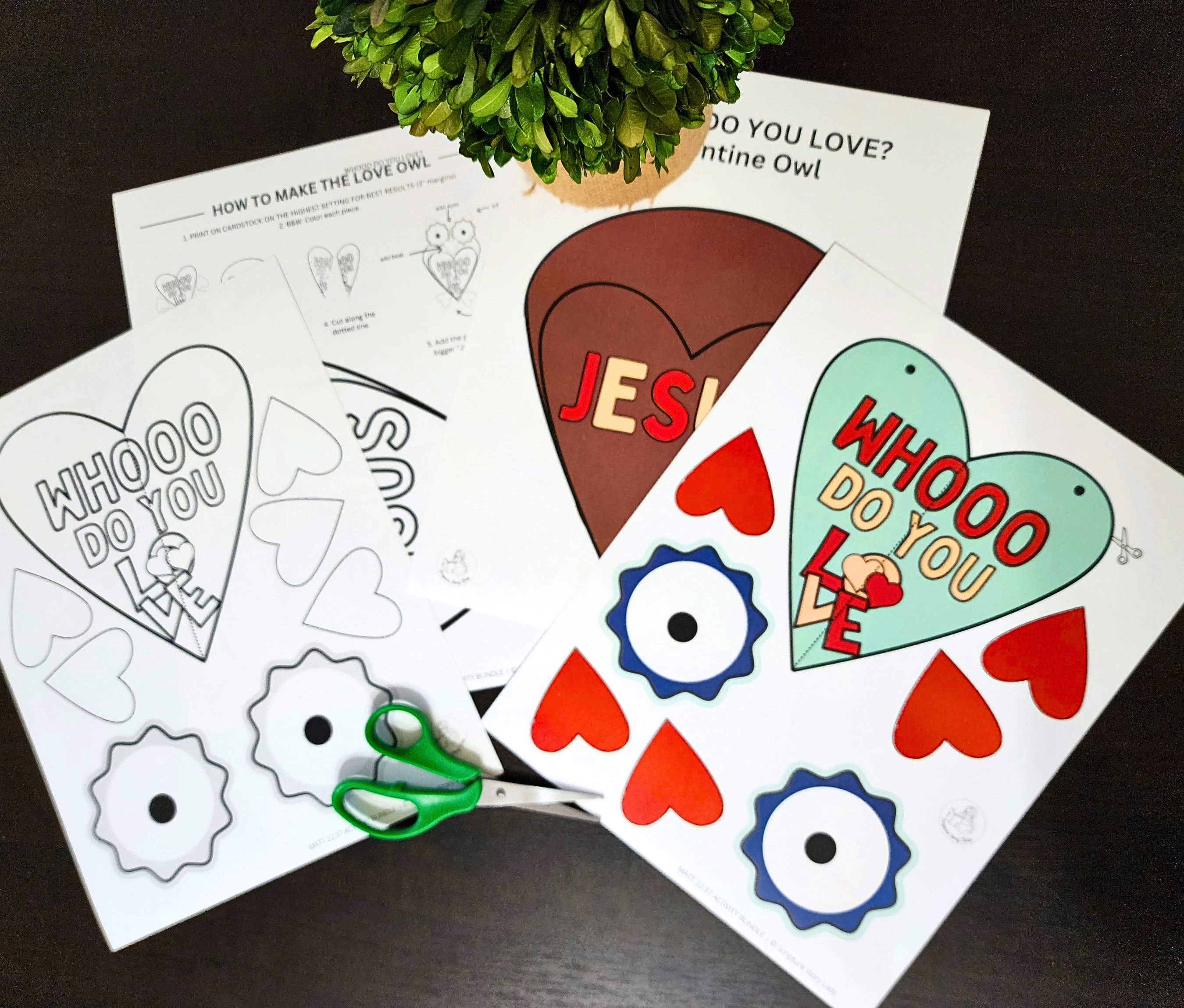 Bible Valentine Owl Craft Whooo Do You Love Kids Bible Coloring Craft ...