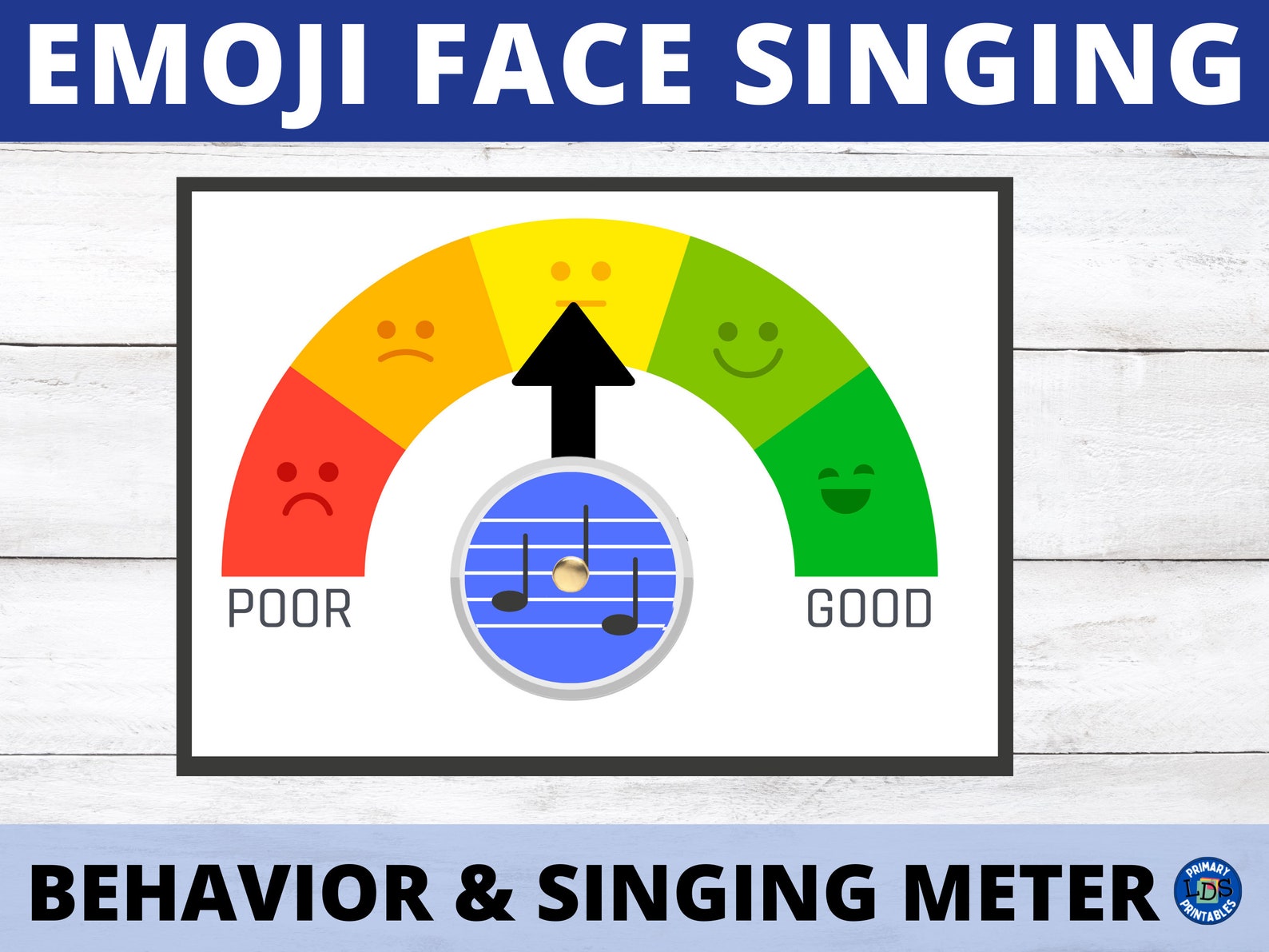 Emoji Singing Time Meter Poster & Emoji Faces Visuals | Primary Singing ...