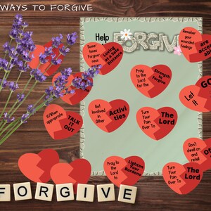 Forgiving Forgiveness LDS Folder Game, Scripture Trace, Forgive/not ...