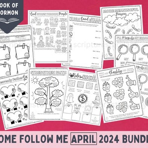 Come Follow Me 2024 Book of Mormon APRIL Bundle, Jacob 1-7, Enos ...
