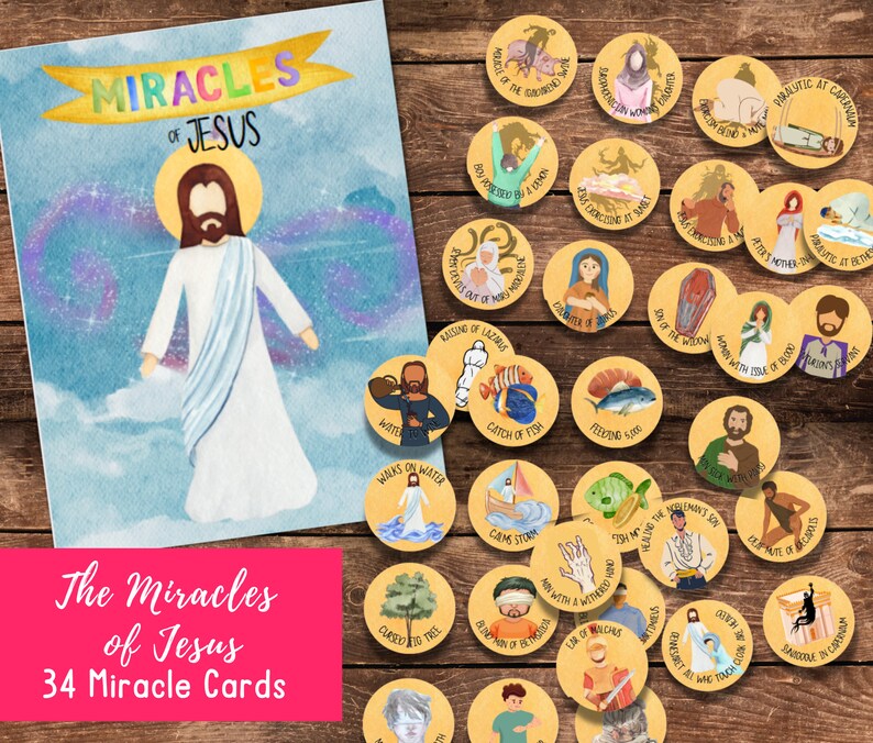 Miracles of Jesus Folder Game New Testament Bible Activity Kids Bible ...