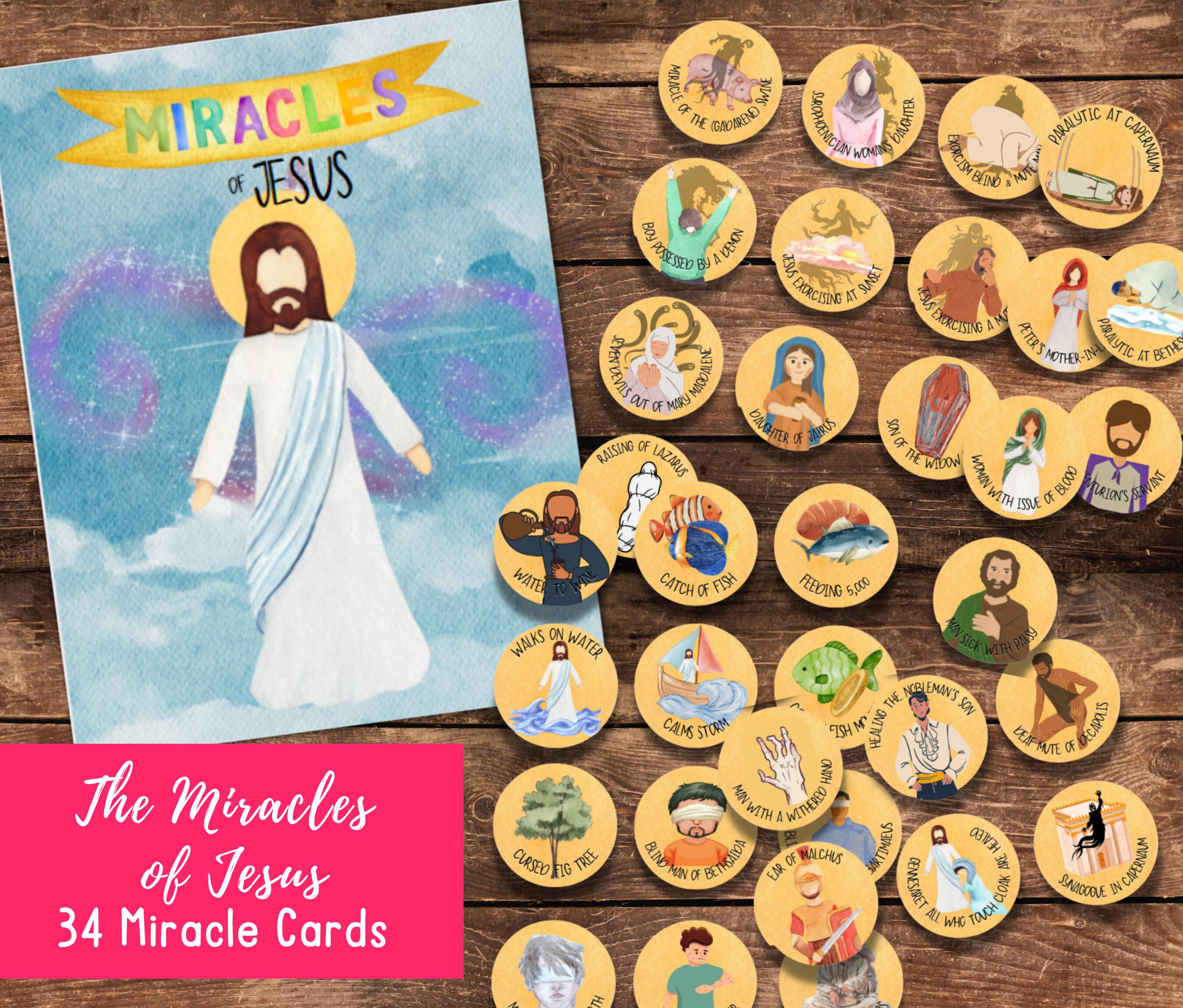 Miracles of Jesus Folder Game New Testament Bible Activity Kids Bible ...