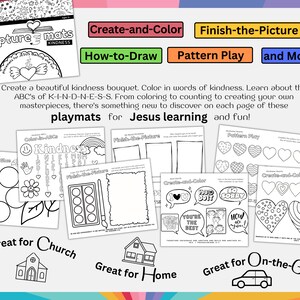 Kindness 8 Scripture Activity Place Mats | Kindness Bible Lesson ...