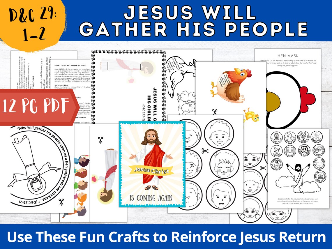 Jesus is Coming Again: CRAFT & GAMES ACTIVITY Kit Second | Etsy