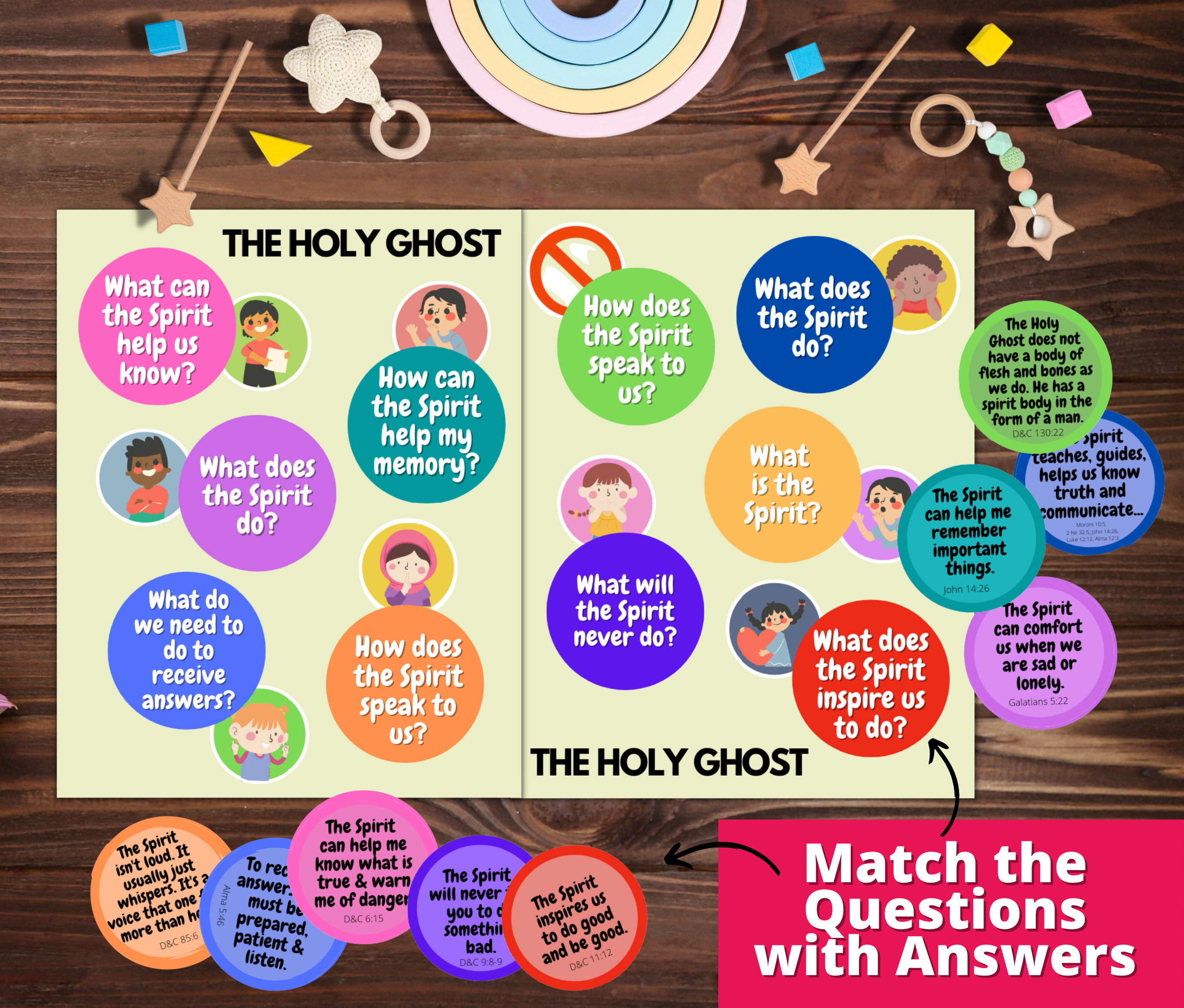 Holy Ghost Activity Bundle: Folder Games, Scripture Tracing, Coloring ...