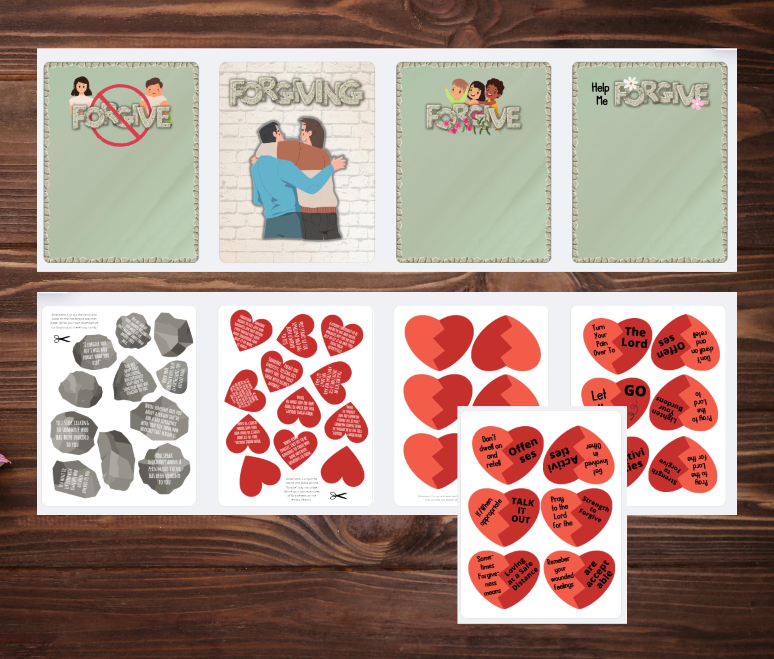 Forgiving Forgiveness LDS Folder Game, Scripture Trace, Forgive/not ...