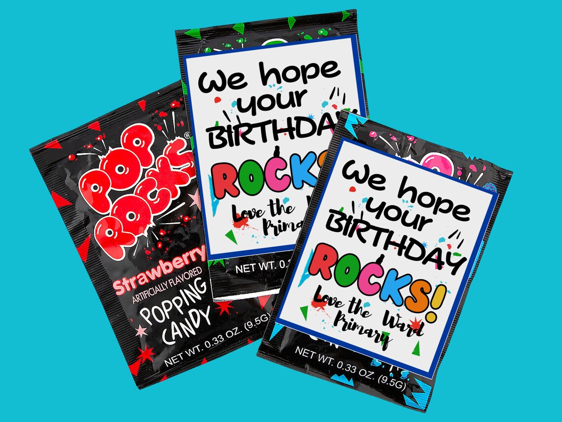 Pop Rocks Candy Gift Tags: Birthday & Primary Birthday - Etsy