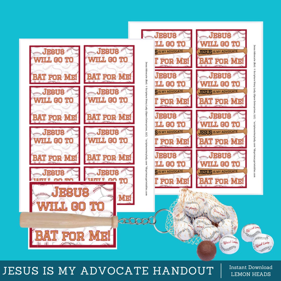Jesus is My Advocate, Jesus Will Go to Bat for Me Handout Tags, LDS ...
