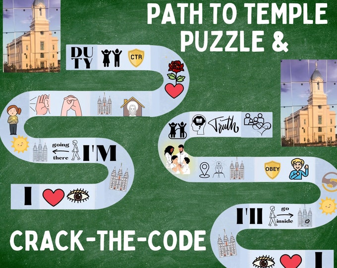 LDS Temple Matching Game - Etsy