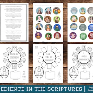 Obedience Kids Bible Activity Bundle | Scripture Figures Card Match ...