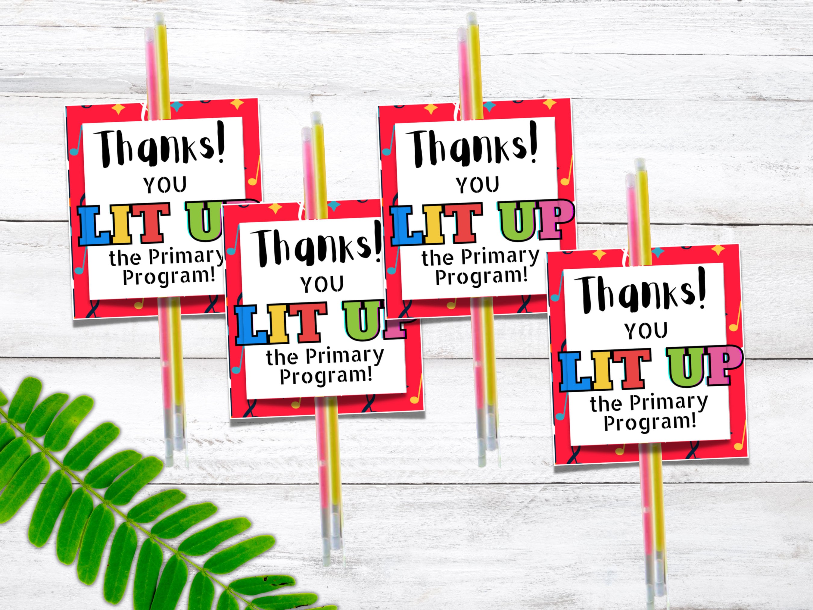 LDS Primary Program Gift Tags: you Lit up the Primary - Etsy