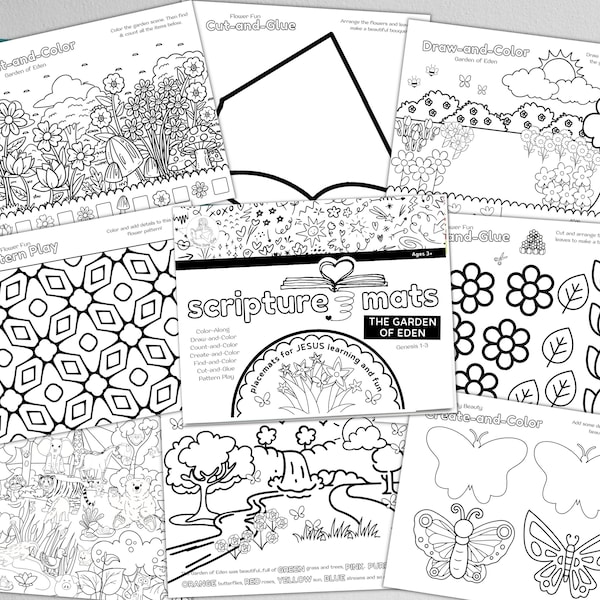 Eden in Genesis Printables - Etsy