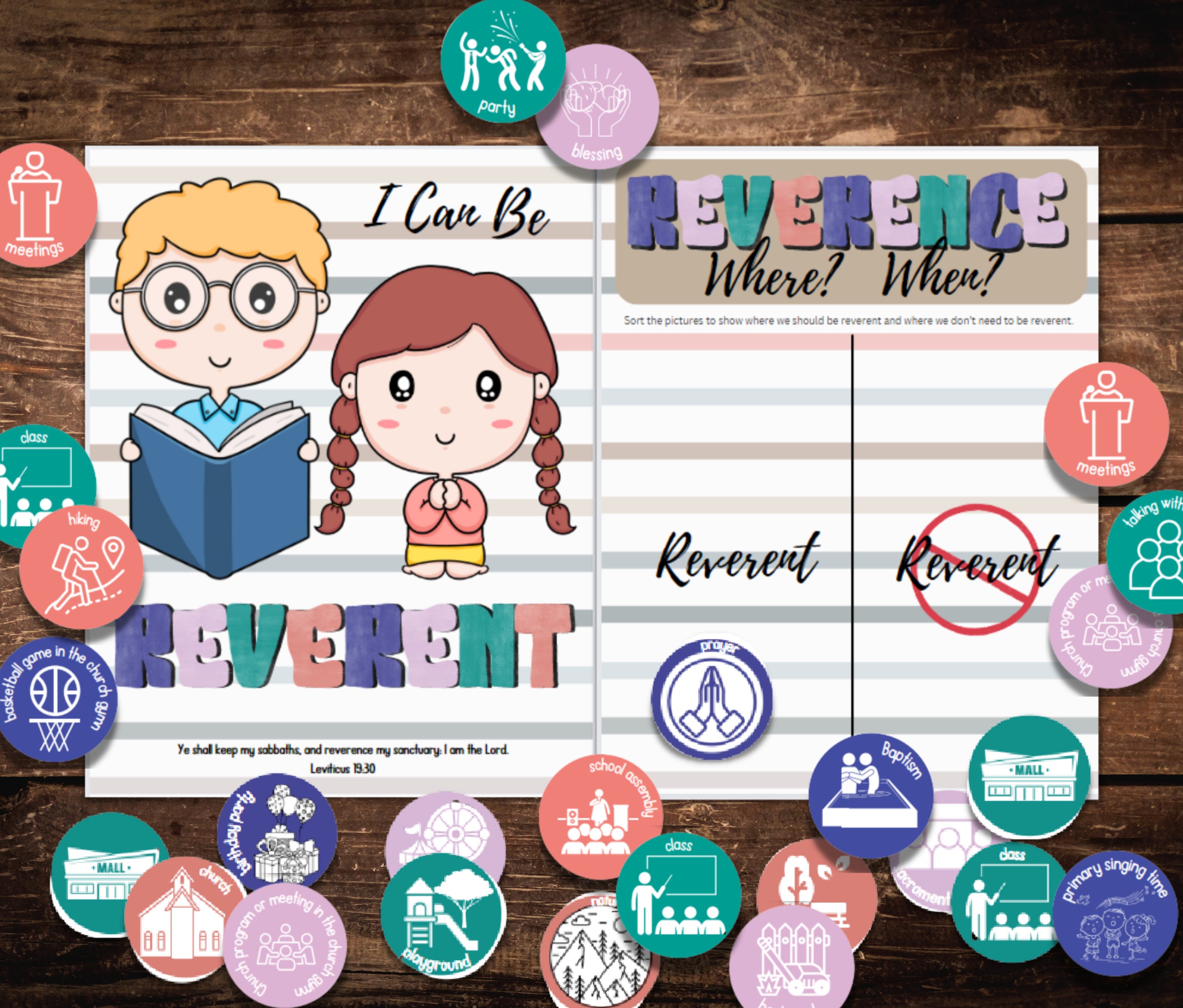 Reverence Christian Bundle mobile Craft, Coloring, Folder Game Sort ...