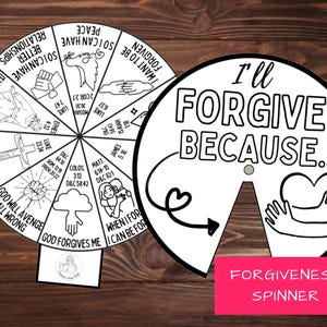 Forgiveness Mobile & Spinner Wheel Crafts, LDS Come Follow Me, Primary ...