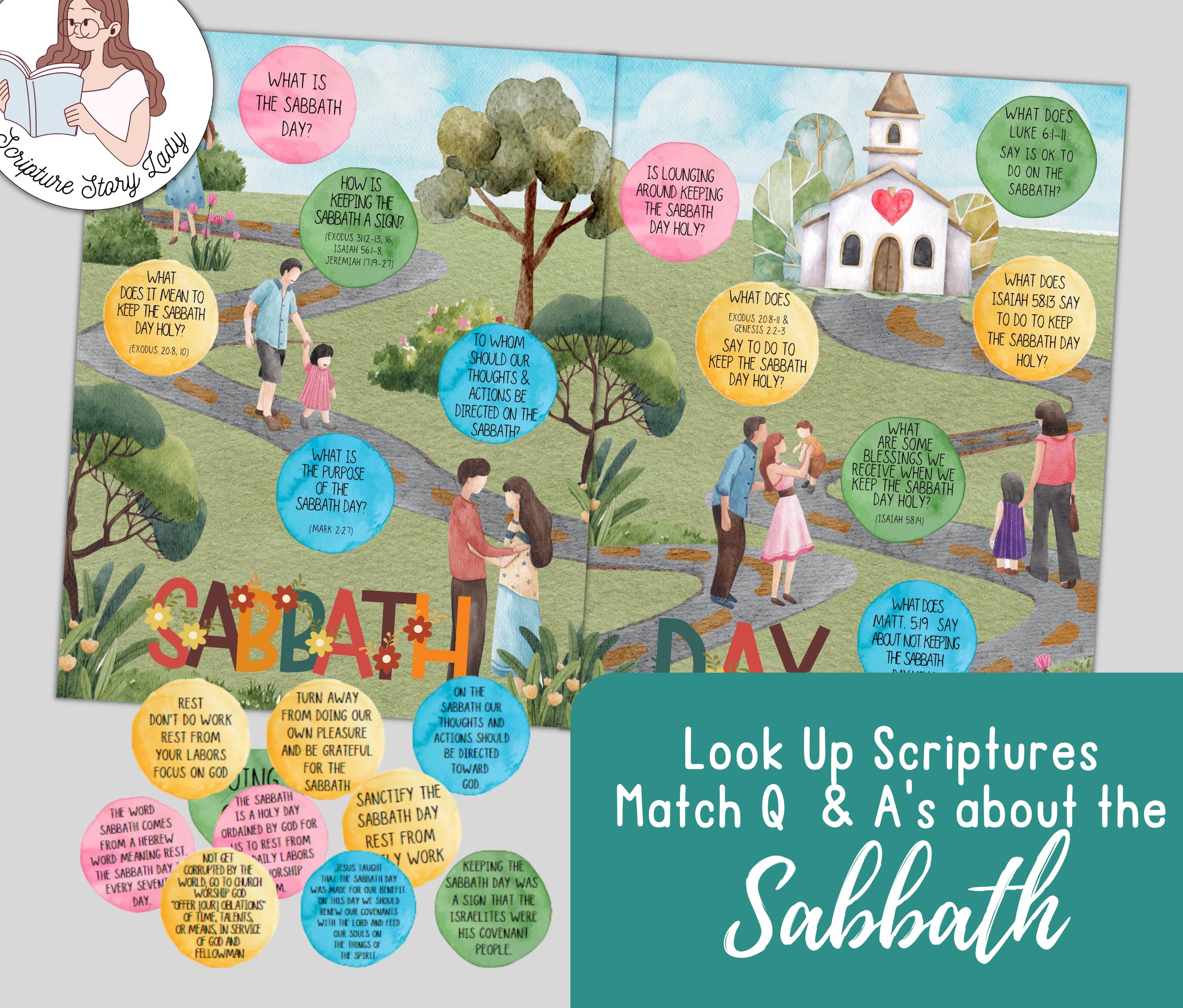 BIBLE-ONLY, Keep Sabbath Day Holy Kids Bible Activity Bundle, Folder ...