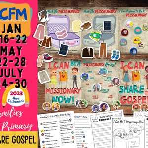 Missionary Activity Bundle: Folder Game, Scripture Trace & Coloring ...