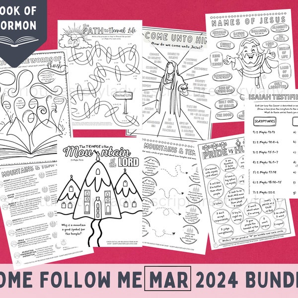 Lds Primary Come Follow Me Lesson Helps 2024 - Etsy