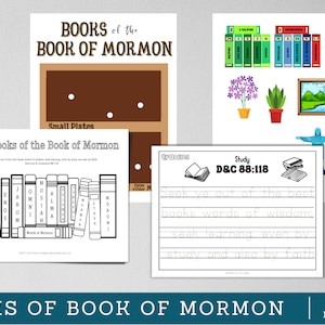Books of Book of Mormon LDS Scriptures Memory Craft Game & Coloring ...