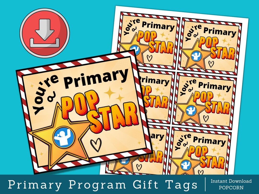 Primary Program Gift Tags POPCORN religious Gift Tag - Etsy