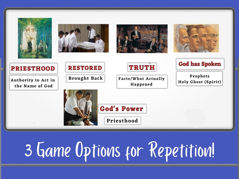 Primary Singing Time: the Priesthood is Restored Game Bundle - Etsy